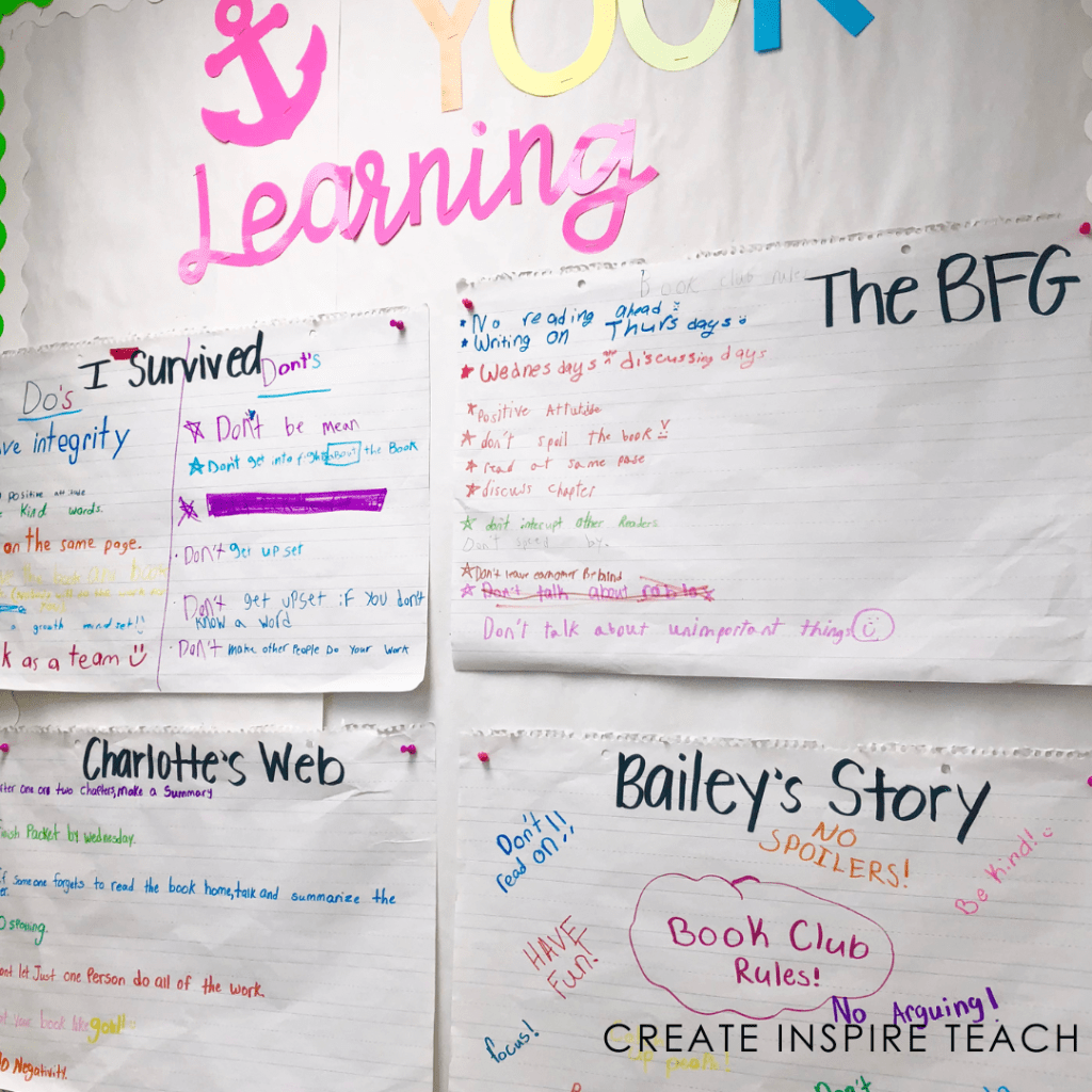 Getting Started with Book Clubs in Elementary - Create Inspire Teach