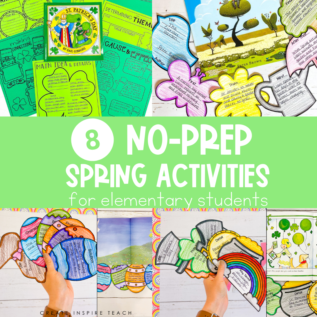 8 No-Prep Spring Activities for Elementary Students - Create Inspire Teach
