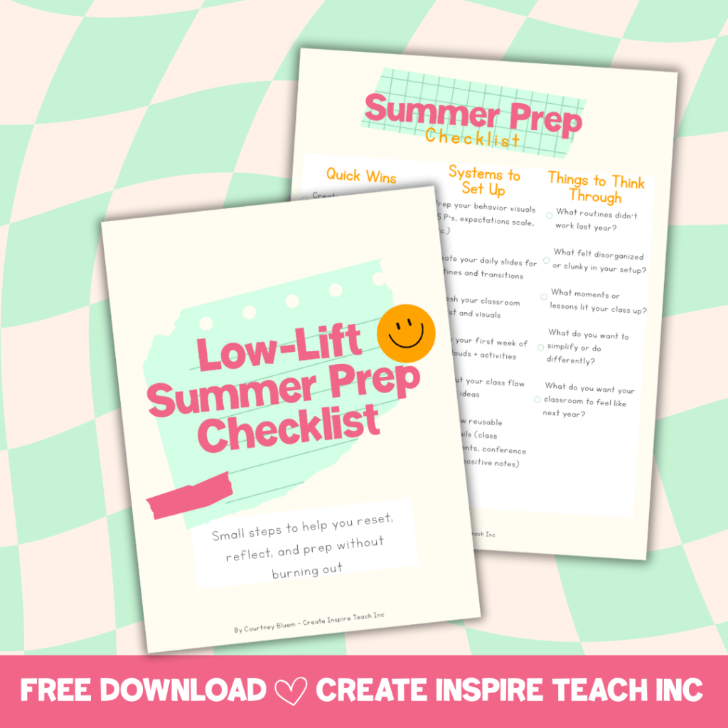What Teachers Can Do This Summer to Prep for Back to School - Without Burning Out - Create ...