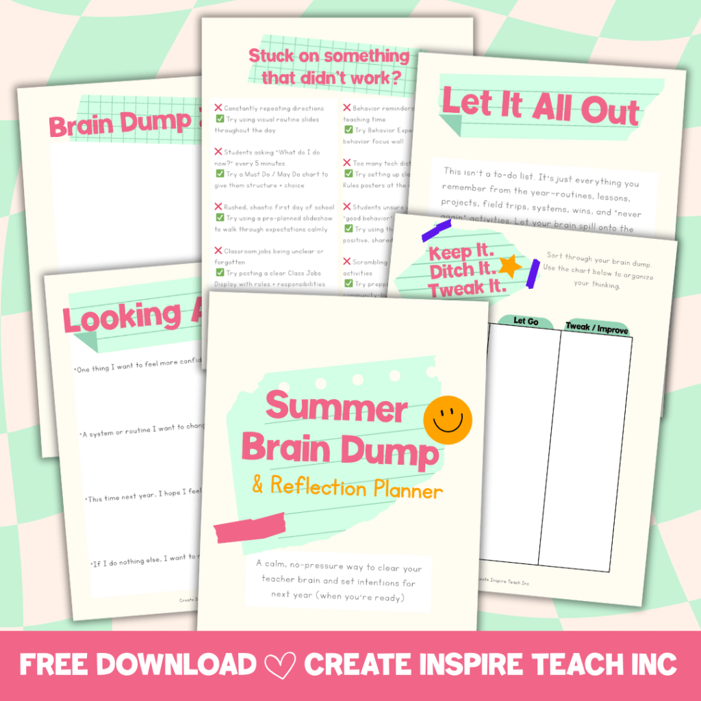 The Summer Brain Dump: The Teacher Reset Routine You Didn’t Know You ...